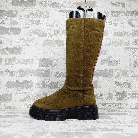 FARM Rio | Shoes | New Farm Rio Boots Sneakers Army Green Suede Tall ...